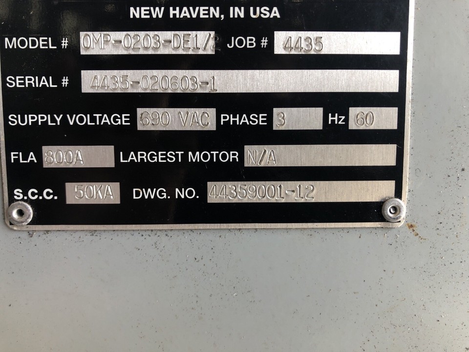 GE Spectra Switchboard 800 Amp 600 Volt 3 Phase 3 Wire | eBay