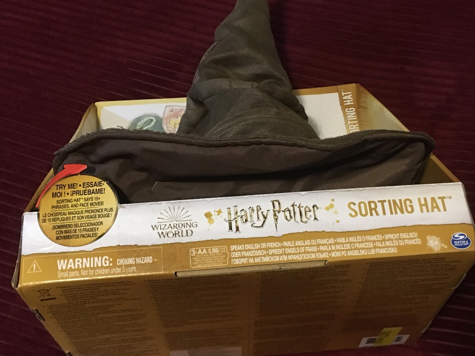 Harry Potter Wizarding World Talking Sorting Hat with 15 Phrases ...