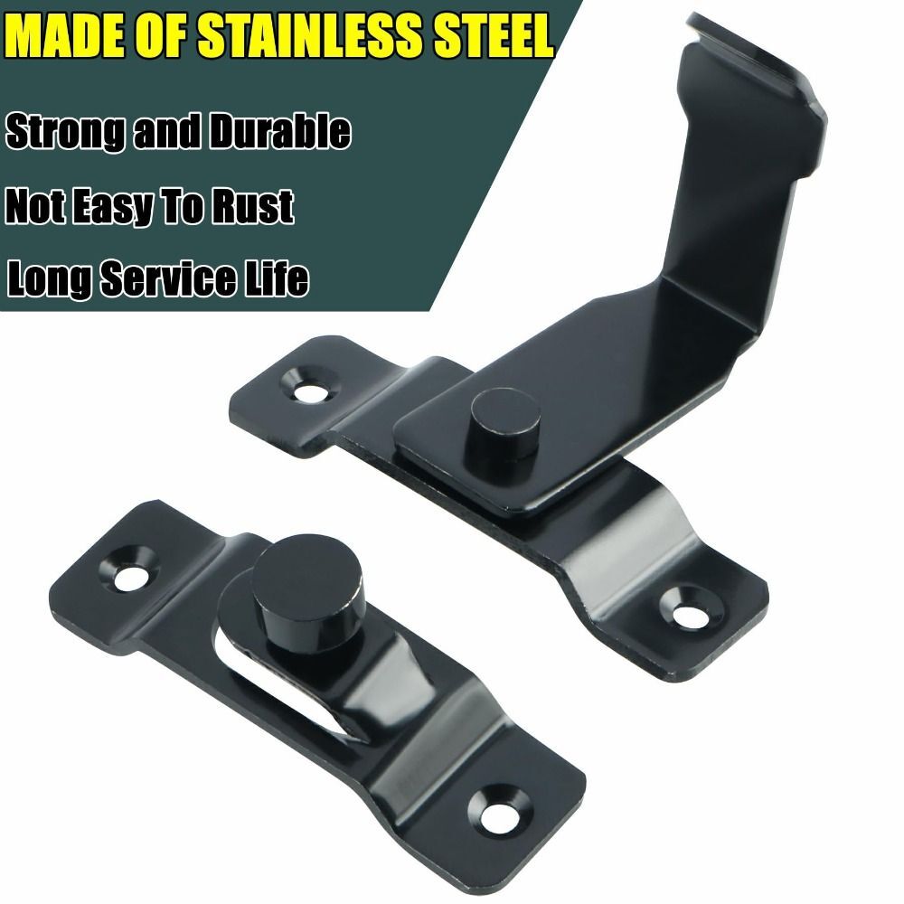 90 Degree Door Latch Stainless Steel Hasp Bending Lock Door Catch Barn ...