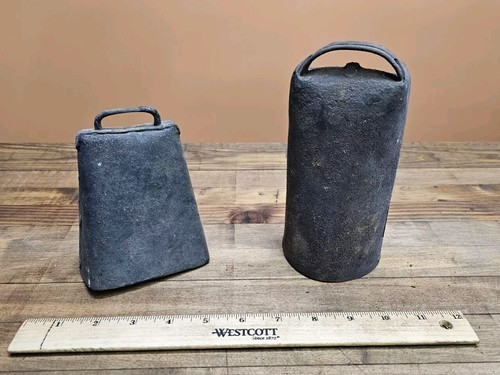 Antique Cow Bell Farm Bells Lot • Brass Copper Animal Bells Collection ...