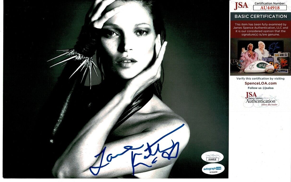 KATE MOSS SIGNED 8X10 PHOTO #2 SUPER MODEL "ABSOLUTELY FABULOUS" JSA ...
