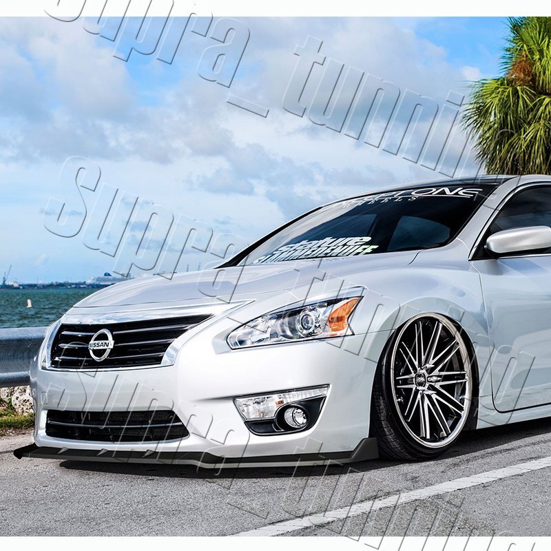 Matt Black Front Bumper Body Kit Spoiler Lip For 2013-2015 Nissan ...