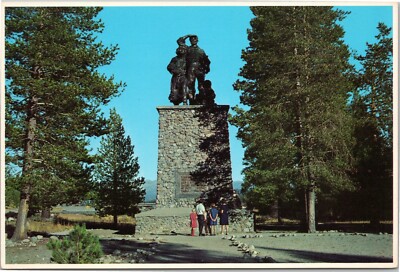 Donner Monument near Donner Lake, California postcard | eBay