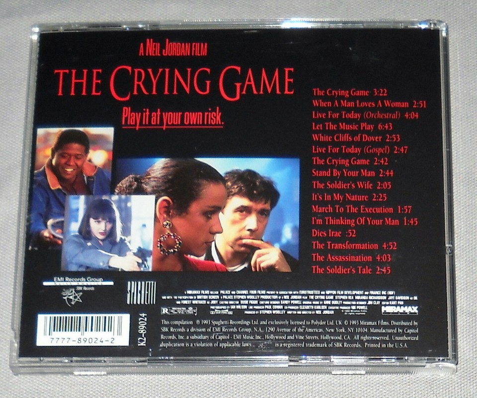 THE CRYING GAME soundtrack w/Boy George,Lyle Lovett CD promo US 1993 ...
