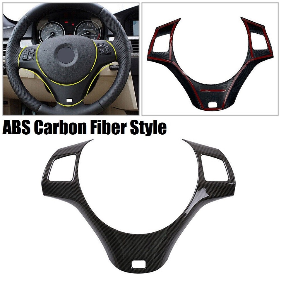 Carbon Fiber Steering Wheel Trim Cover Frame For BMW M 3 E90 E91 E92 ...