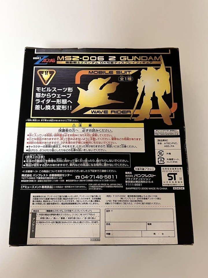 Z Gundam DX Variable Display Figure Unopened, MSZ-006, New | eBay