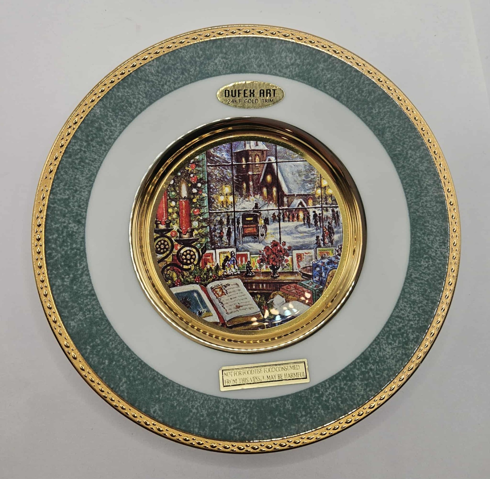 Dufex Art Plate with 24 K Gold Trim 6 inch Decorative use only ...