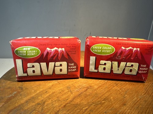 Vintage 2 Bars Lava 4 oz Bar Hand Soap Green color Fresh scent New In ...