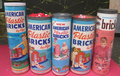 Halsam Products American Plastic Bricks large lot five cans | eBay