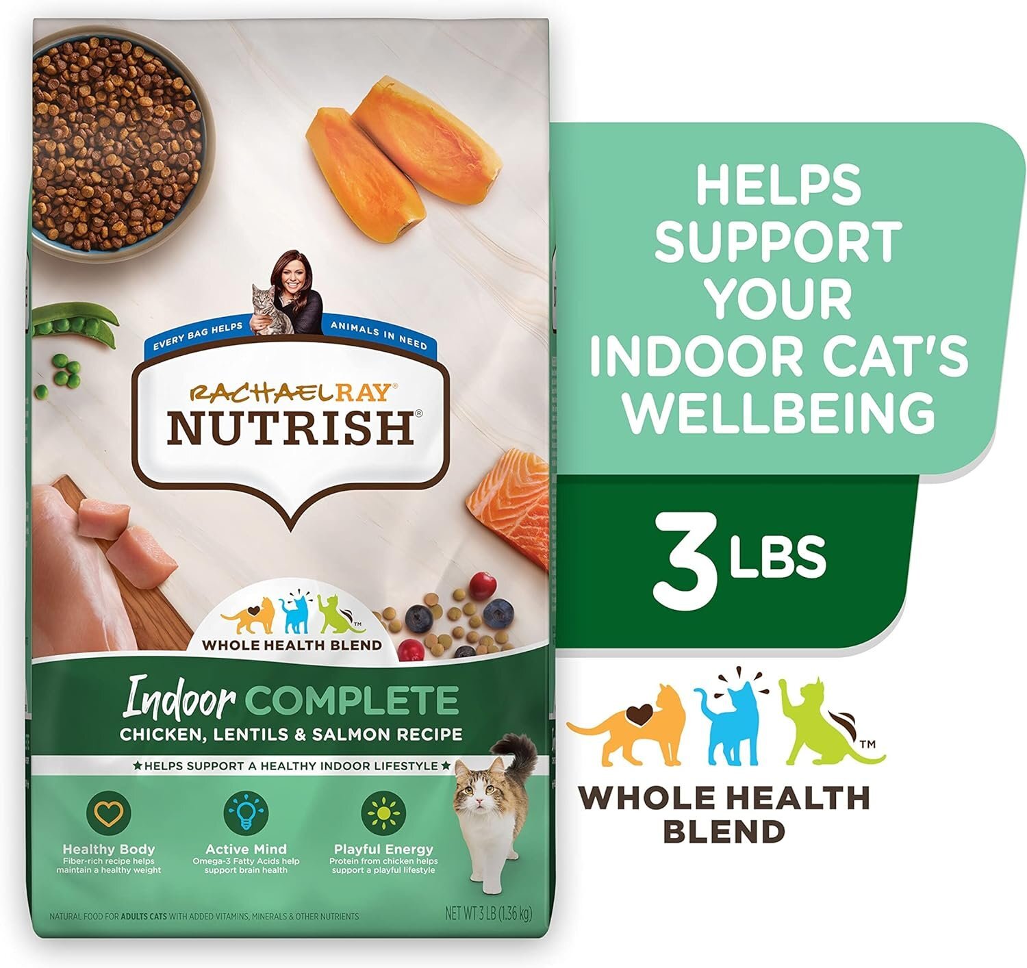 Rachael Ray Nutrish Indoor Complete Premium Natural Dry Cat Food ...