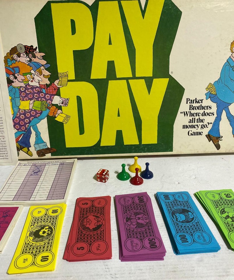 Vintage Payday Board Game 1975 Classic Edition Parker Brothers Complete ...