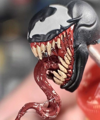 Painted 1/12 Venom open mouth Head Sculpt For 6'' Male Action Figure ...
