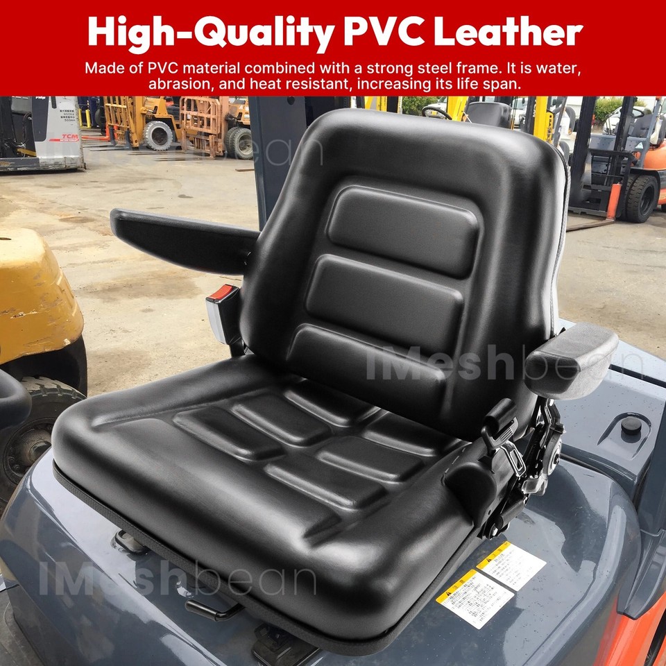 Tractor Forklift Seat Excavator Universal Adjustable Backrest Armrest ...
