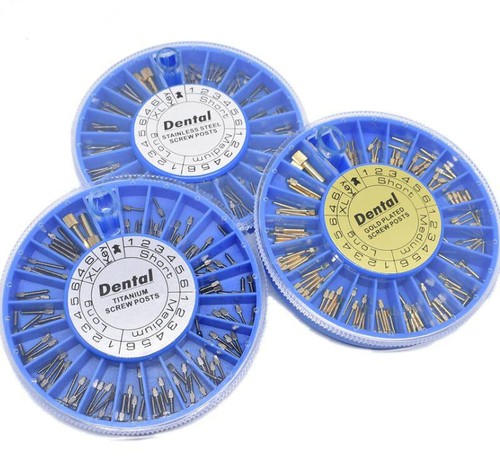 240pcs Dental Conical root canal Screw Posts post Kits Refills ...