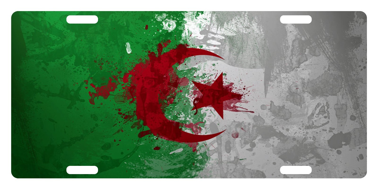 ALGERIA Flag Custom License Plate Algerian Emblem Version 2 | eBay UK