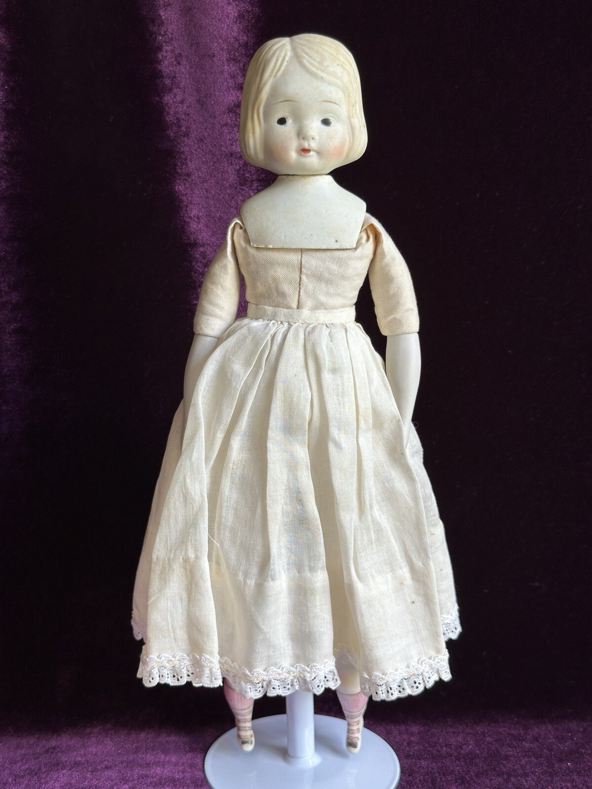Antique/Vintage 12.5” Made in Japan Swivel Neck Parian Bisque Head Doll ...