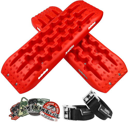 X-BULL Recovery Traction Tracks Tire Ladder for Sand Snow Mud 4WD(Red ...