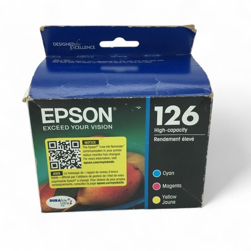 Genuine Epson 126 Tri-Color Ink Cartridges Cyan - Magenta - Yellow Exp ...
