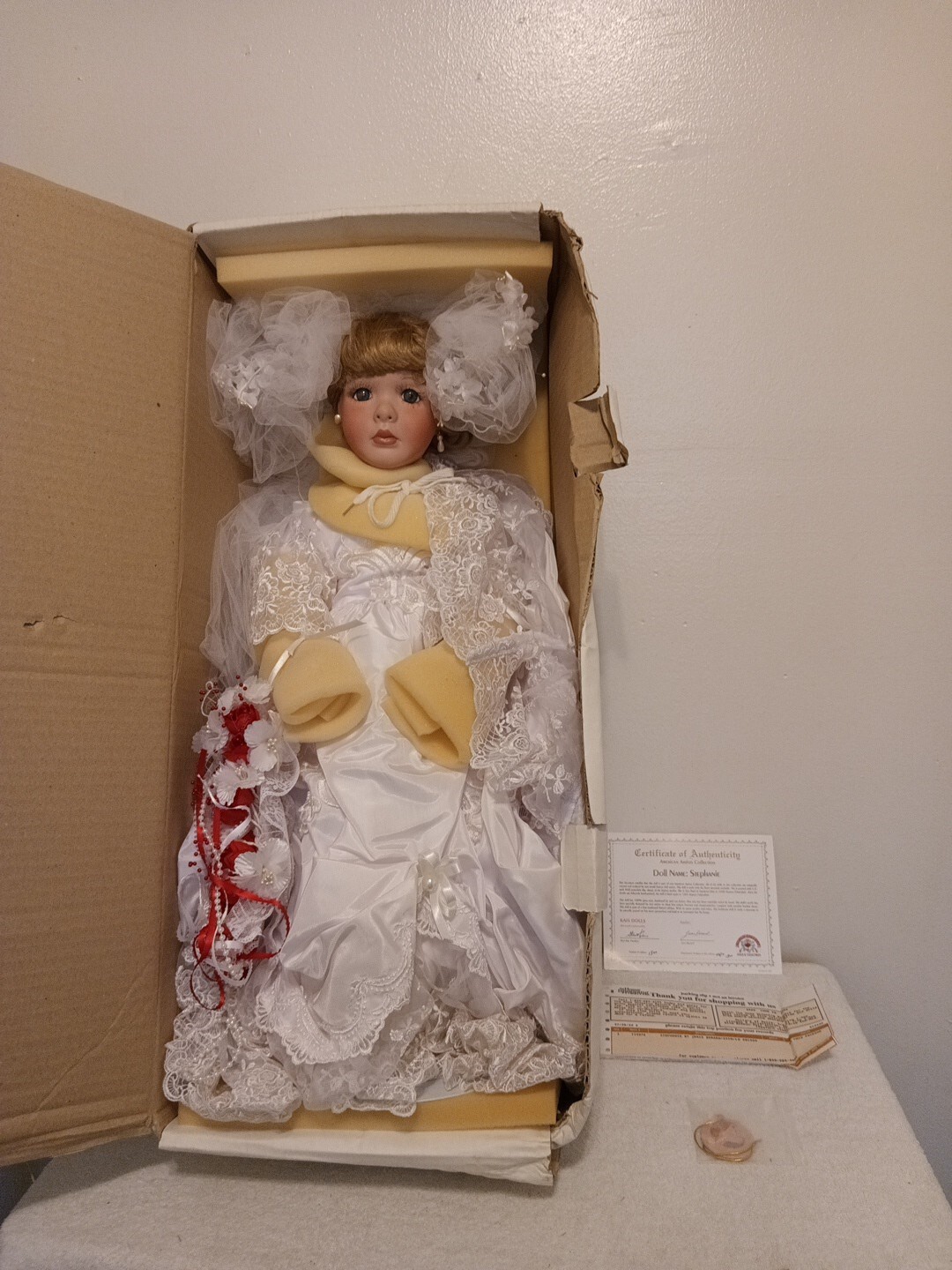 World Gallery AMERICAN ARTIST KAIS Porcelain 24" Stephanie Doll #472/ ...