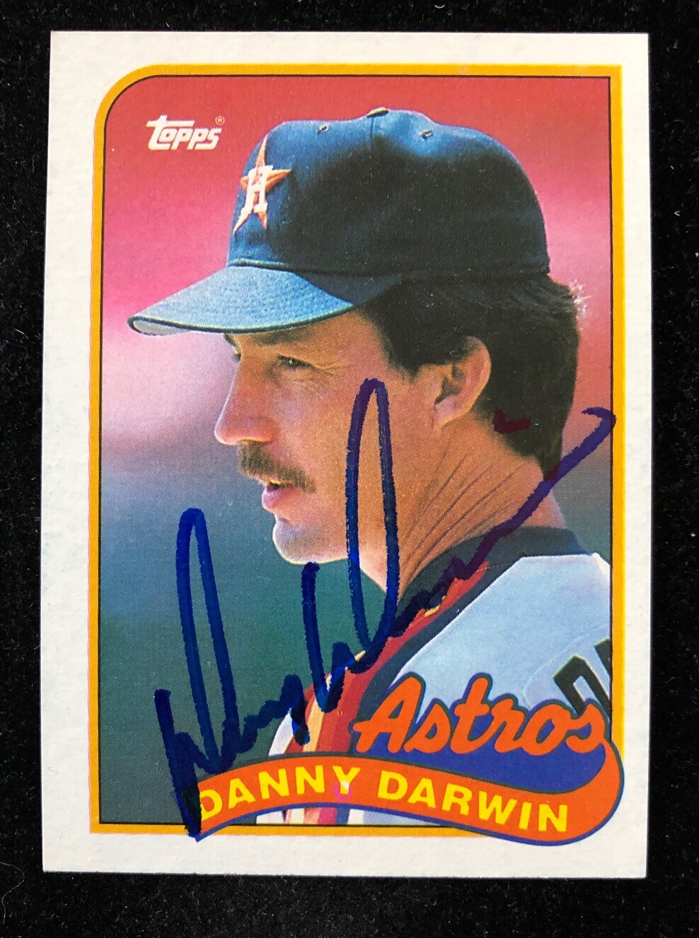 DANNY DARWIN 1989 TOPPS AUTOGRAPHED SIGNED AUTO BASEBALL CARD 719 ...
