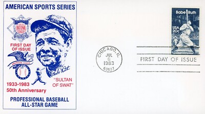 US 2046 FDC Babe Ruth Kapner Cachet | eBay