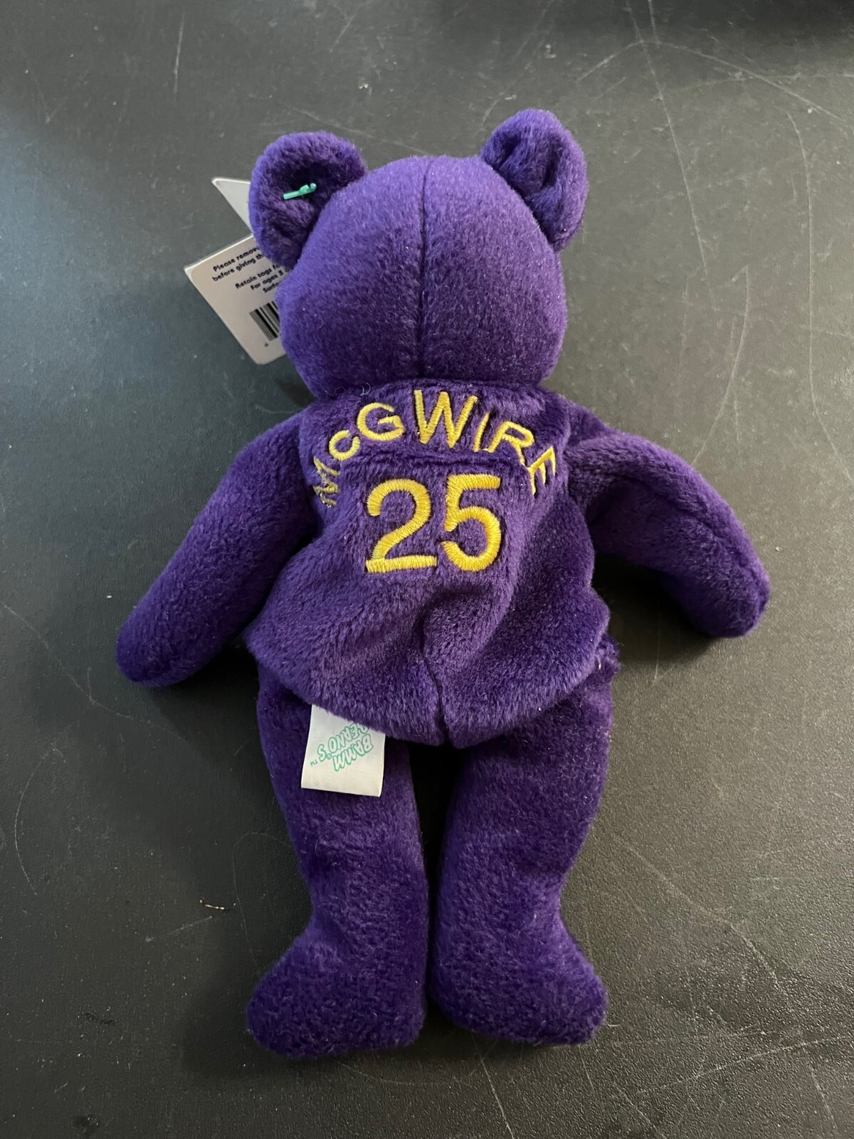 Mark McGwire #25 Salvino's Bamm Beano Plush Bear Purple Beanie Baby 9” | eBay