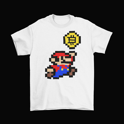 Bitcoin Super Mario Crypto T-Shirt Unisex Cotton Adult Sizes Nintendo ...