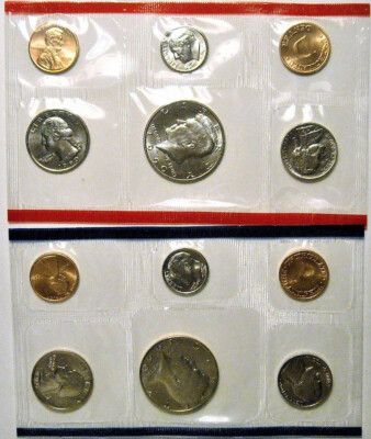 1990 US Mint Sets Uncirculated 10 Coin Set Philadelphia & Denver P & D ...