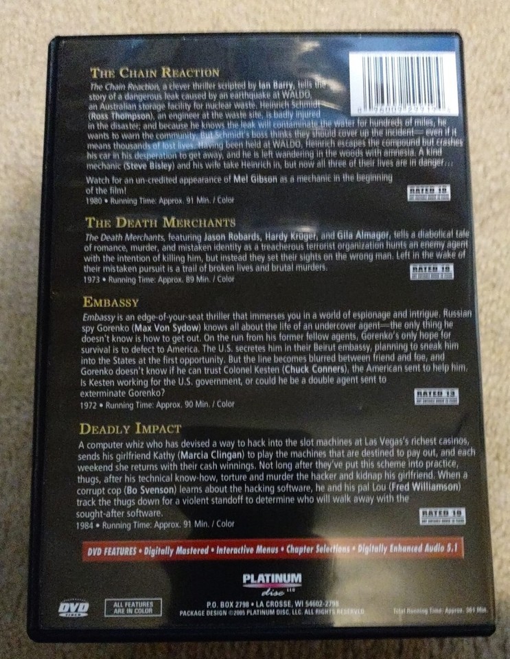 Action Classics Vol. 4: 4 Feature Films (DVD, 2005) 96009299194| eBay