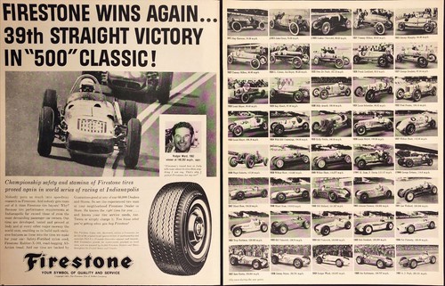 Firestone 500 Classic Race 2 PAGE Vintage Print Ad 1962 | eBay