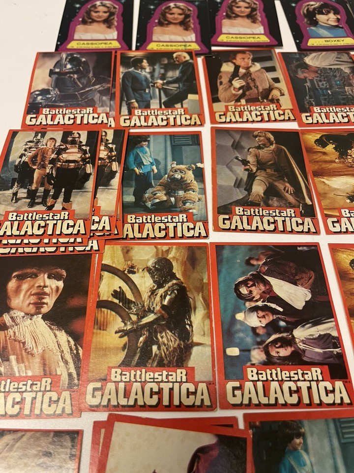 1978 - LOT Of BATTLESTAR GALACTICA TRADING CARDS And STICKERS Topps ...