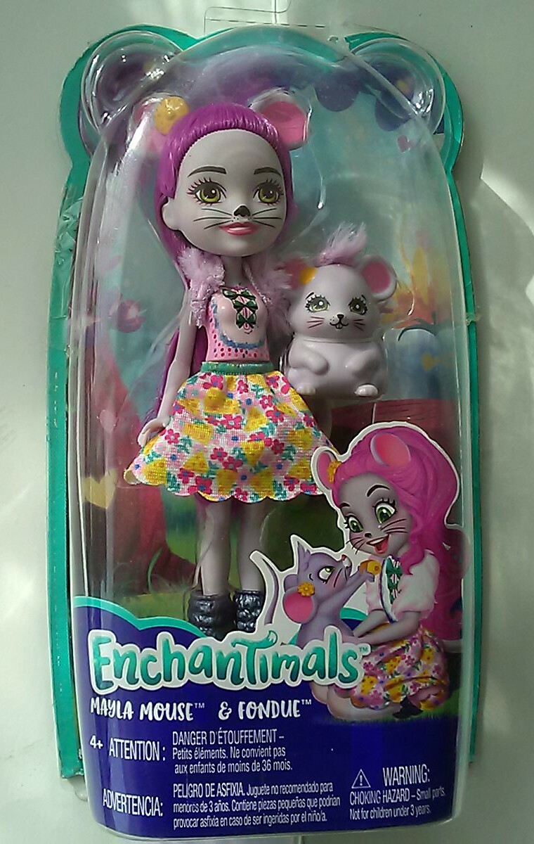 Enchantimals FXM76 Mayla Mouse Doll 6 Inch and Fondue Animal Friend ...