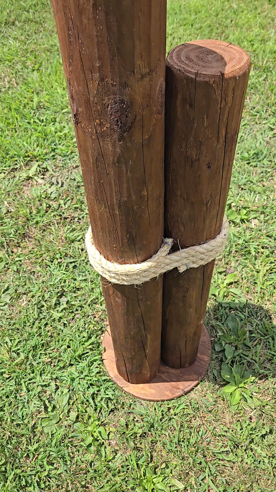 Amish Handmade Nautical Large Pier Post Decoration with Rope | eBay