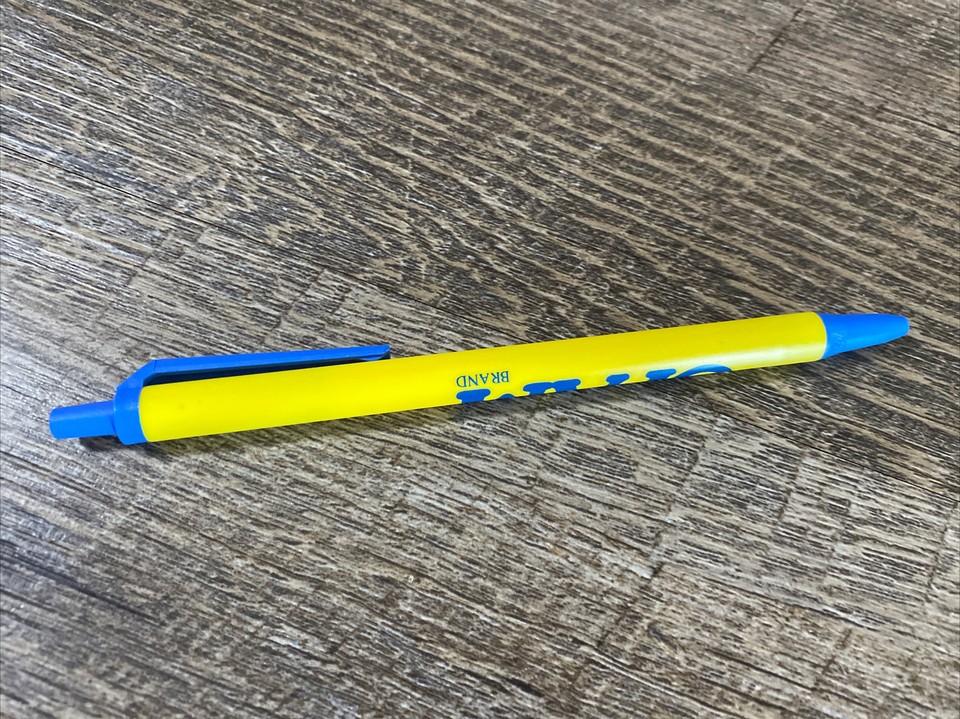 New/Unused blue & yellow SPAM ball point pen Birthday Christmas | eBay
