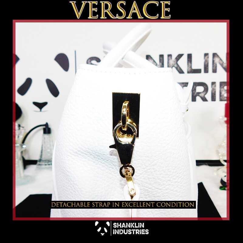 🤍🐼VERSACE COLLECTION🐼🤍 Large Premium Pebbled Leather Satchel | eBay