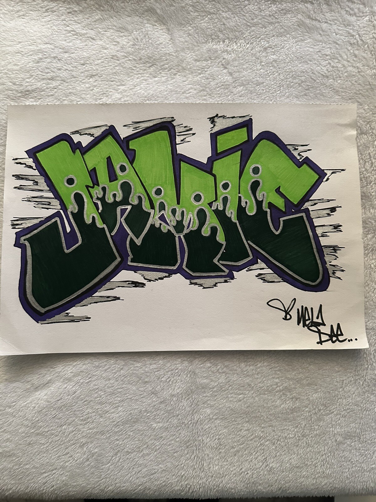 Graffiti Art Sketch “Jamie” Original | eBay