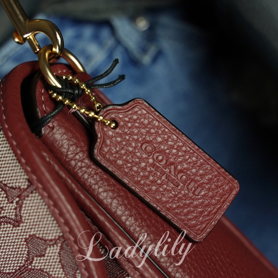 NWT Coach C8307 Lonnie Crossbody In Signature Jacquard And Pebble ...