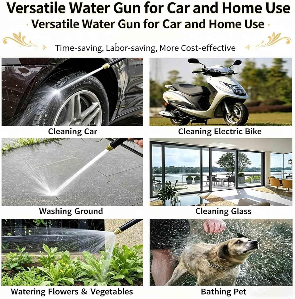 Averyard Power Washer Jet Hose Nozzle High Pressure Water Spray Gun ...