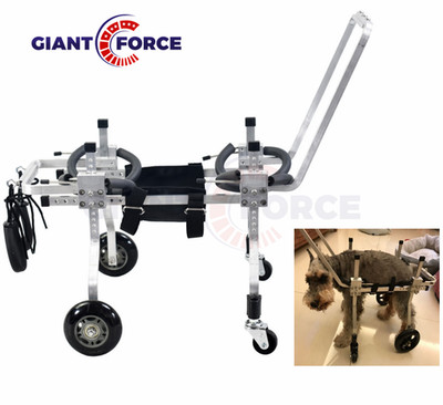 Adjustable Pet/Dog Wheelchair 4-Wheels Cart For Handicapped Dog/Cat 4.4 ...
