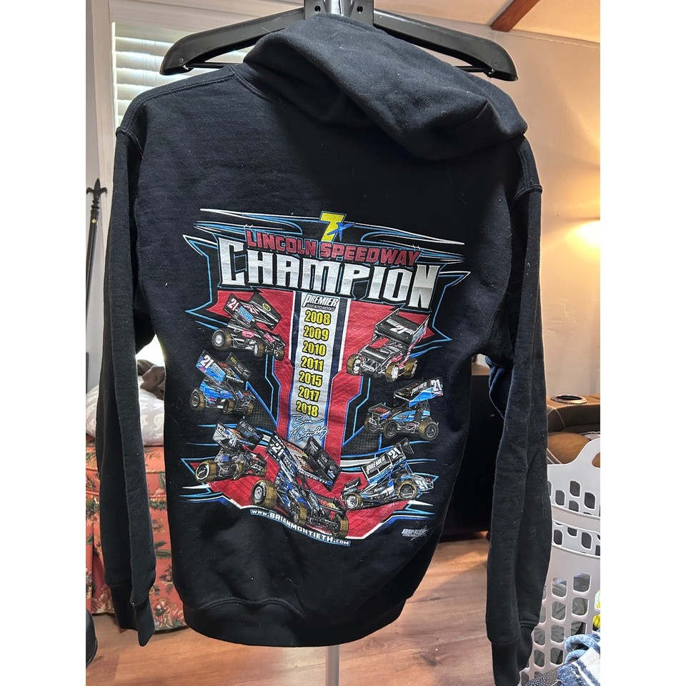 Gildan DryBlend Brian Montieth 7 Lincoln Speedway Champion Zip Up ...