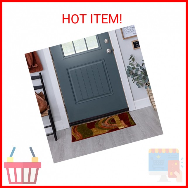 Mohawk Home New Wave Picasso Wine Abstract Accent Area Rug, 1'8"x2'10 ...