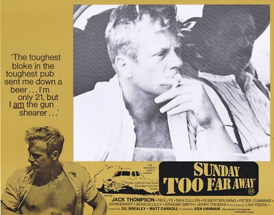 SUNDAY TOO FAR AWAY Original Lobby Card 5 Jack Thompson John Ewart Reg ...