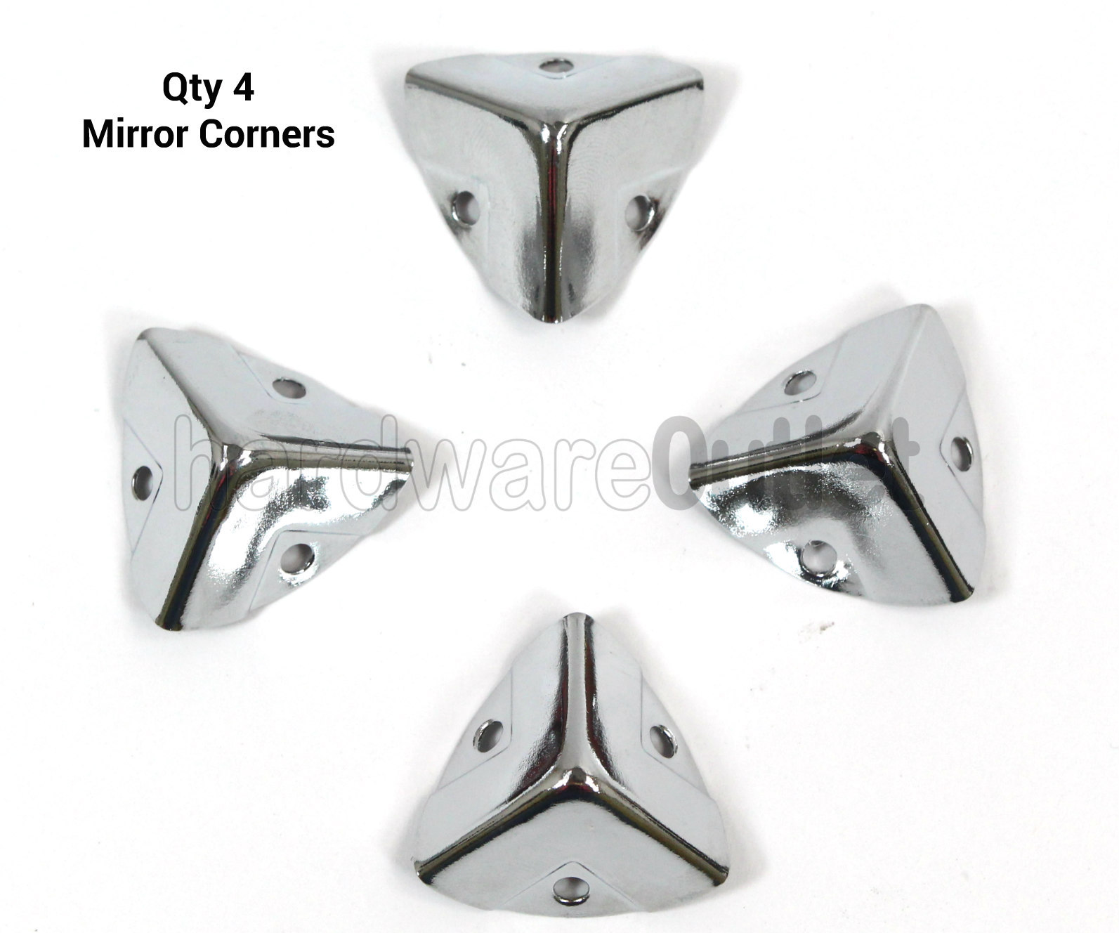 Qty 4 - Small Flight CASE CORNER Bracket Box Trunk Chest - Nickle ...