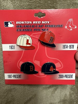 Boston Red Sox 4 Pack Timeline Pin Set NEW MLB Licensed Butterfly Clasp ...