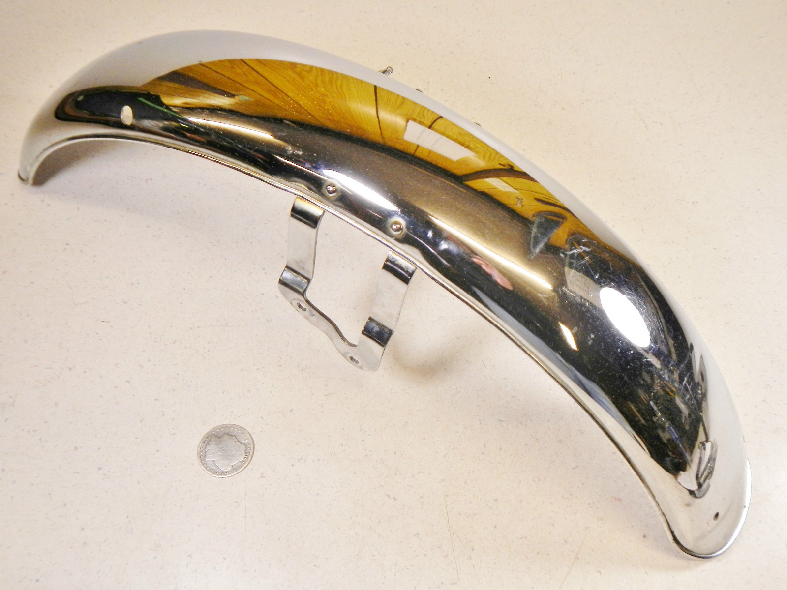 72 Honda CB350F CB350 CB 350 F Four Chrome Front Fender Mud Splash ...