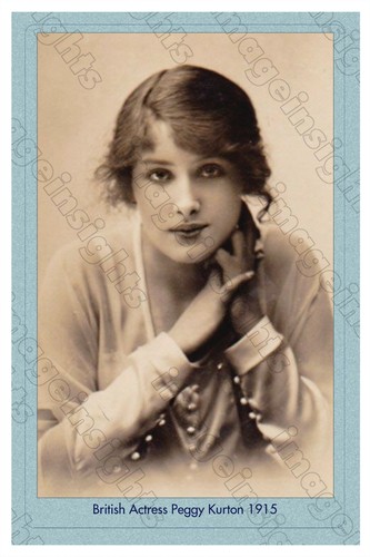 PEGGY KURTON British Actress Beauty Ca 1915 Vintage Photograph Cabinet ...