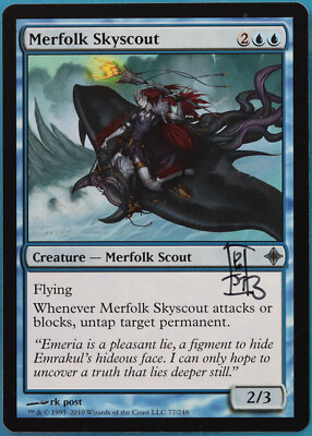 Merfolk Skyscout Rise of the Eldrazi NM Uncommon SIGNED CARD (410819 ...