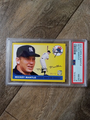 2021 Topps X Mickey Mantle PSA 8 Graded.#9 1955. Number 35/75 | eBay