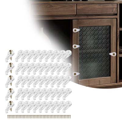 50x Glass Retainer Clips Glass Cabinet Clips for Screen Fixing Windows ...