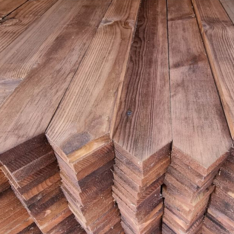 Pointed Pale Picket Fence 19x75 Brown Pressure Treated Timber Cottage ...